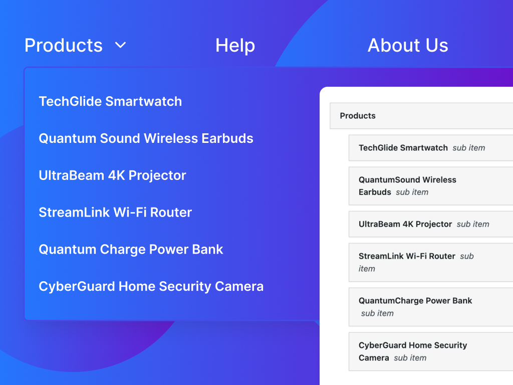 Menu Builder – Bricks